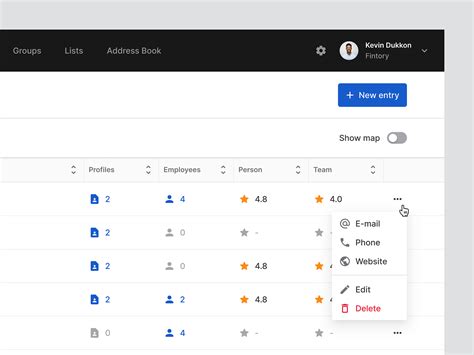 Table Dropdown By Kevin Dukkon For Fintory On Dribbble