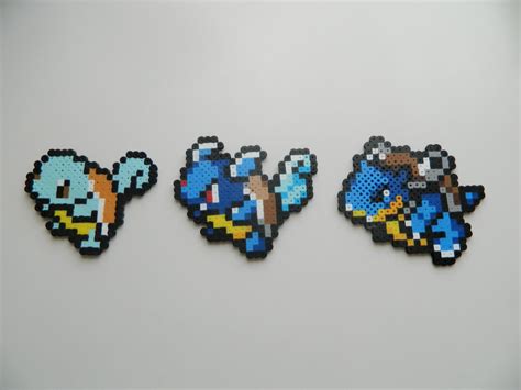 Perler Bead Squirtle Wartortle And Blastoise By Sagwalii On Deviantart