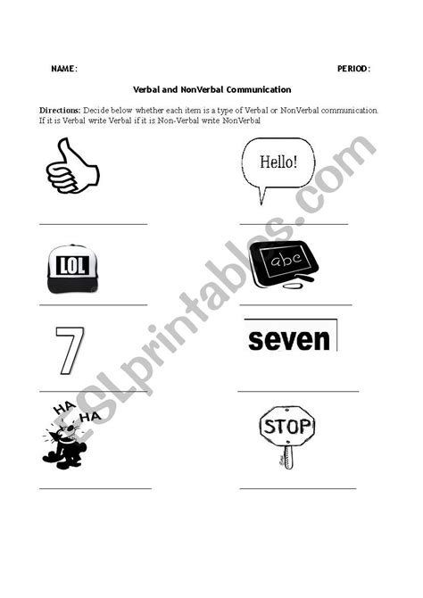 Patient Communication Worksheet Verbal And Non Verbal Communication