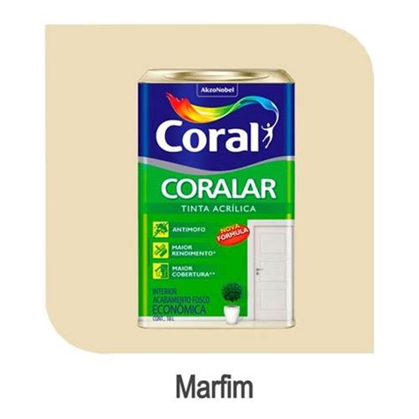 Tintas ABC CORALAR MARFIM ACRILICO FOSCO CO LATA L Tintas ABC
