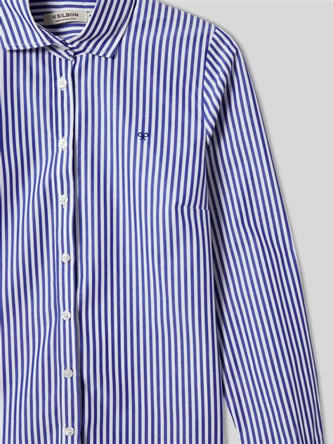 Camisa Woman Rayas Azul Y Blanco