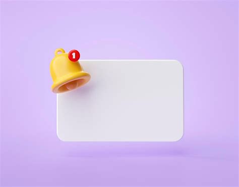 알림 팝업 벨 알림 경고 또는 알람 아이콘 기호 또는 보라색 배경 3d 렌더링 그림의 응용 프로그램 웹 사이트 Ui에 대한 기호 무료 사진