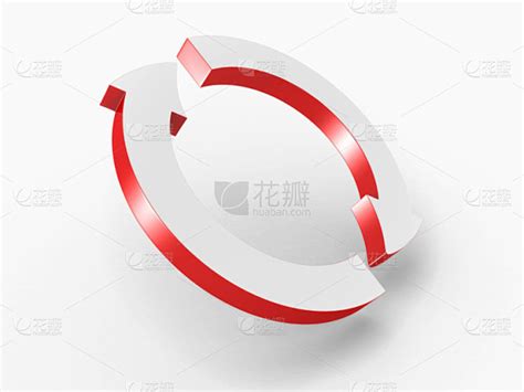 两个圆形循环红色箭头