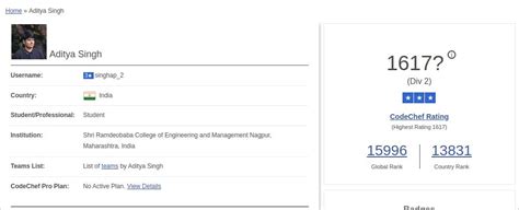 Aditya Pratap Singh On Linkedin Codechef Codingjourney Gratitude