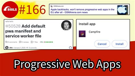 Ruby On Rails 166 Pwa Progressive Web Apps In Rails 8 Youtube
