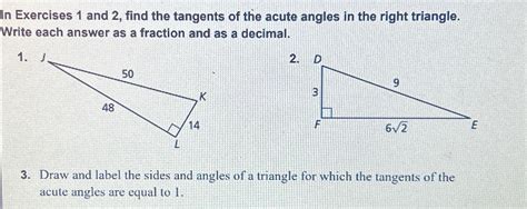 Solved In Exercises 1 And 2 Find The Tangents Of The Chegg