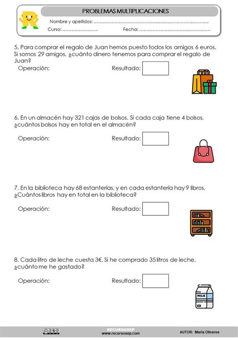 Problemas Matematicos Multiplicaciones 2 2b4 Problemas De
