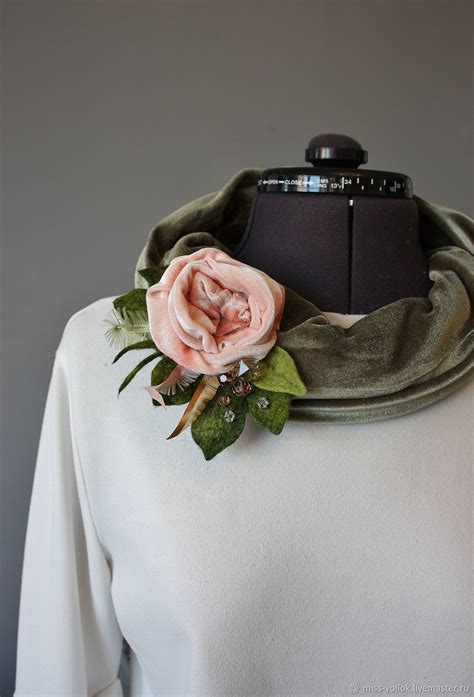 Шарфы Бархатный шарф украшение в интернет магазине на Ярмарке Мастеров