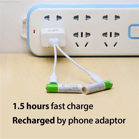 SMARTOOOLS 1 5V AAA 550 MWh USB Rechargeable Li Ion Battery For Remote Control Wireless Mouse