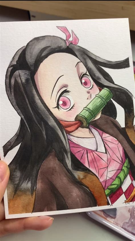 Videos Con El Hashtag Nezuko En Tiktok Manga Watercolor Anime