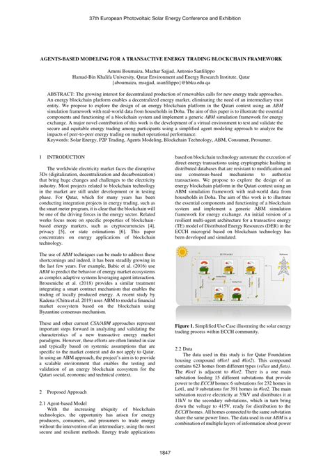 pdf energy trading blockchain framework agents modeling approach