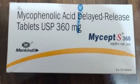 Mycept S Mycophenolic Acid Tablets At Rs Stripe Mycophenolic Acid Tablet In Chandigarh