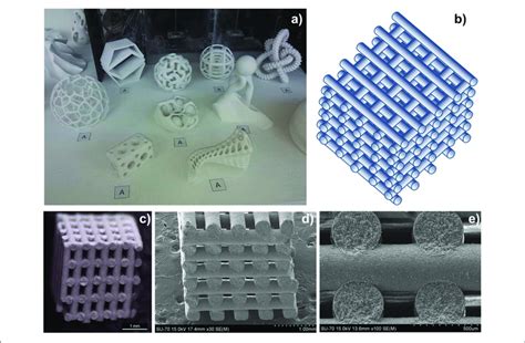 Examples Of 3d Printing Robocasting Of Ceramics A Sintered 3d Download Scientific