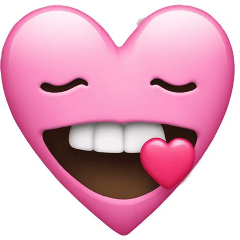 Emoji Kiss With Pink Heart Emoji Ai Emoji Generator