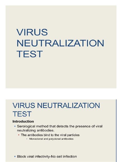 Neutralization Test Pdf