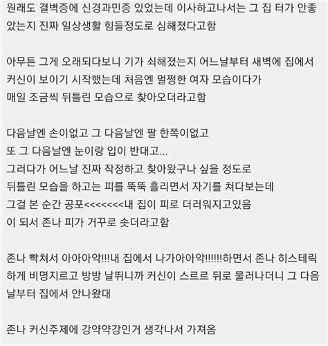 열린괴담회 결벽증 있는 사람한테 찾아온 귀신 Daum 카페