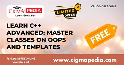 Learn C Advanced Master Classes On Oops And Templates Free Udemy Course Cigma Pedia