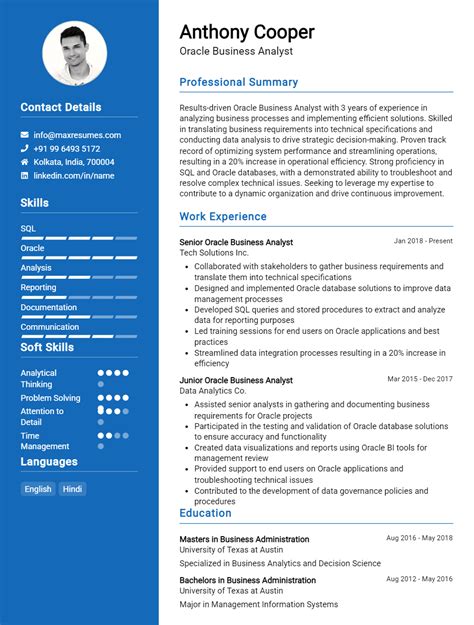7 Best Oracle Business Analyst Resume Examples For 2025