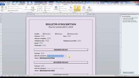 Tutoriel Vidéo Pour Apprendre à Créer Un Formulaire Sous Word En