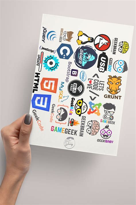 yazılım coder temalı laptop notebook telefon sticker etiket seti 28