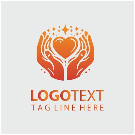Premium Vector Charity Hand Heart Logo Vector Illustration