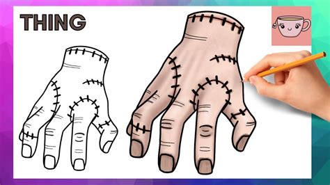 How To Draw Thing From Netflixs Wednesday Step By Step Drawing Tutorial Youtube