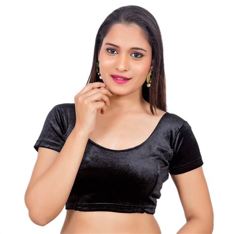 Black Saree Blouse Readymade Blouse For Saree Indian Blouse For Women Velvet Saree Blouse