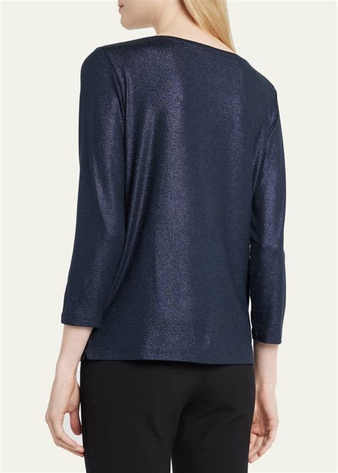 Majestic Filatures Soft Touch Metallic Knit Top Bergdorf Goodman
