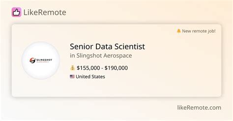 📩 Senior Data Scientist At 🏢 Slingshot Aerospace Salary 💰155000 190000 📍remote Job In