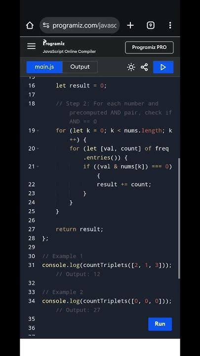 💡 Javascript Program To Count And Triples Bitwise And Logic Explained