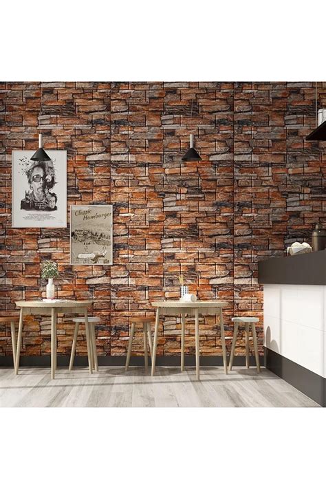 Renkli Duvarlar 70x38 Cm Kendinden Yapışkanlı 3d Boyut Duvar Kaplama