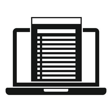 Laptop Audit Icon Simple Style Vector Art At Vecteezy