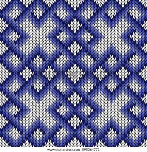 Abstract Knitting Ornamental Seamless Pattern Knitted Stock
