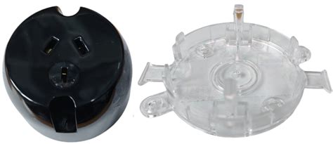 Single Plug Base 10amp Black Sparkelec Spb1 Black