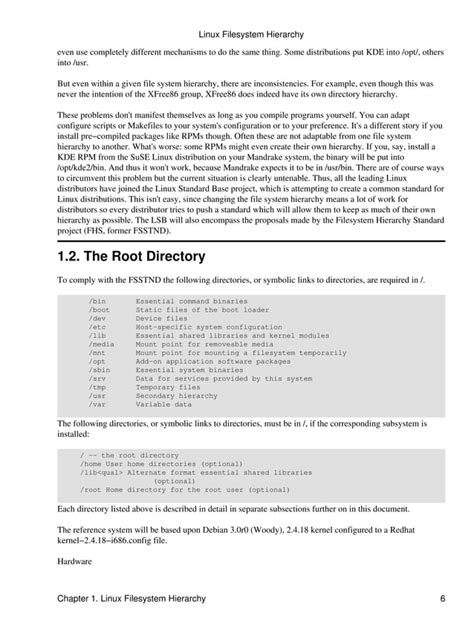 Linux Filesystem Hierarchy Pdf Operating Systems Computer Software And Applications