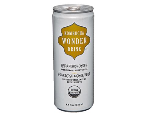 Wonder Kombucha Asian Pear Ginger Mindful Snacks
