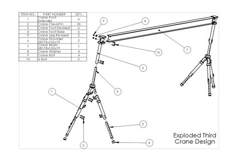 Solid Mechanics Crane Project Section 3 Construction Of Crane Using The Kit Of Parts