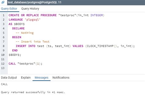Postgres V11 Native Stored Procedures · Issue 670 · Vitaly Tpg