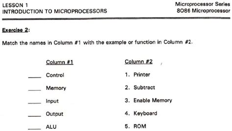 solved exercise 2 match the names in column 1 with the example or