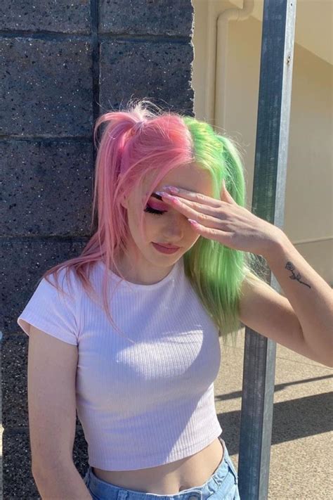 Sweety Hair Styles Aesthetic Hair Split Dyed Hair