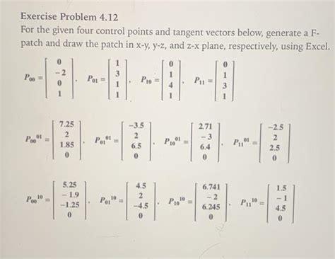 Solved Exercise Problem 412 For The Given Four Control