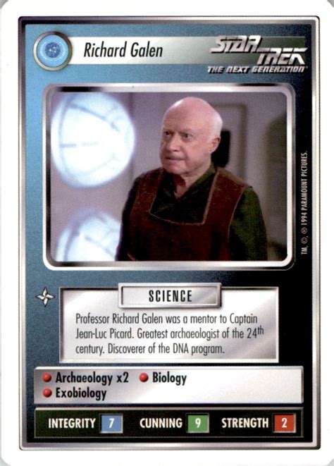 1994 Star Trek The Next Generation Ccg Richard Galen On Kronozio