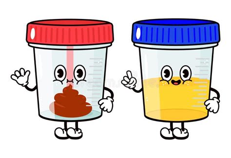 Cartoon Urine Sample Container Icon Stock Illustratio