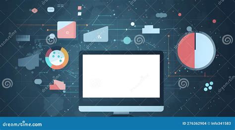 2d Analytics Platform Concept Linear Icon Vector Illustration