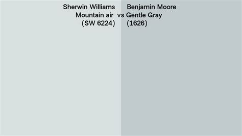 Sherwin Williams Mountain Air Sw 6224 Vs Benjamin Moore Gentle Gray