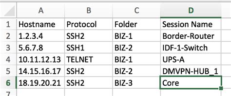 Python XLRD SecureCRT Import Packet Pilot