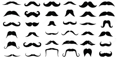 Grande Conjunto De Silhuetas De Bigode Ilustração Do Vetor Ilustração De Macho Bigode 290384608
