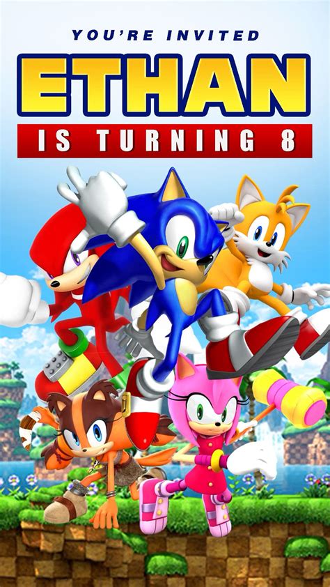 Sonic The Hedgehog Theme Party Video Invitation Sonic Party Ideas Artofit