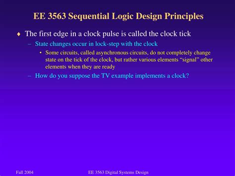 PPT EE 3563 Sequential Logic Design Principles PowerPoint Presentation ID 1784367