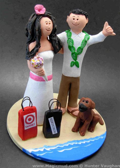 Beach Destination Wedding Cake Topper Shopping Diva Wedding Cake Topper